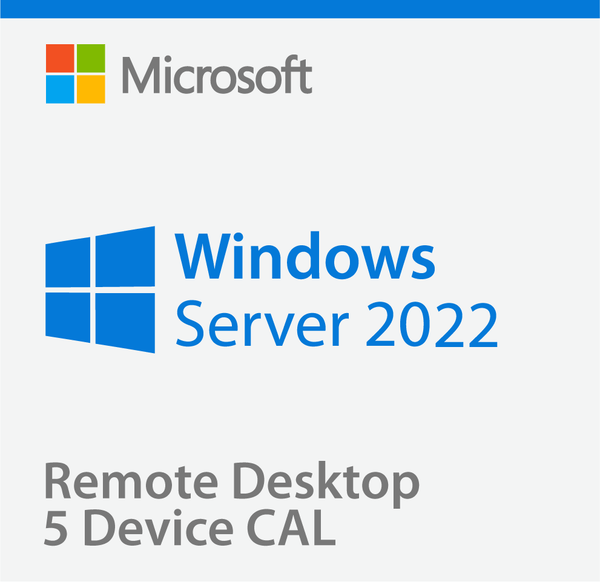 Microsoft Windows Server 2022 Remote - 5 Device CAL License | Tech ...